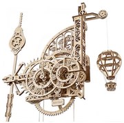 Ugears - 3D dřevěné mechanické puzzle Nástěnné hodiny Aero