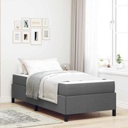 Postel s boxspringem Tmavě šedá 100 x 200 cm textil 3398837