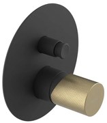 Sapho Ultratap - Baterie pod omítku, pro 2 spotřebiče, s tělesem, matná černá/matná zlatá UT042TBG