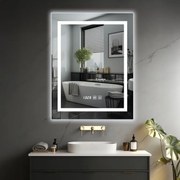 IREDA Koupelnové zrcadlo s LED osvětlením, 60 x 80 cm