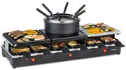 Klarstein Fonduelette XL, raclette gril, fondue, 3 v 1, 1650 W, pro 6 osob, přírodní kámen