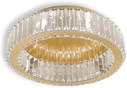 Toolight Stropní LED osvětlení Crystal Modern A6 APP1720-C 40cm kartáčovaná zlatá