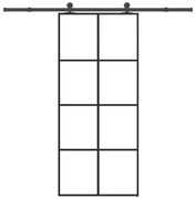 Posuvné dveře s kováním 90x205 cm ESG sklo a hliník