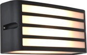 Lutec Venkovní nástěnná lampa ZEBRA E27, max. 25 W, tm.šedá, 90  x 220 x 110 mm