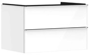 Hansgrohe Xelu Q - Umyvadlová skříňka, 50x78x55 cm, 2 zásuvky, lesklá bílá/chrom 54074000