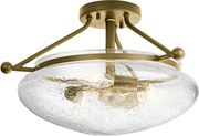 Stropní svítidlo Elstead Belle 3x E14 broušená mosaz