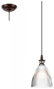 LED Lustr na lanku JODI 1xE27/60W/230V bronz