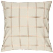 Ib Laursen Povlak na polštář Theodor Brown Checkered 50 × 50 cm, béžová barva, textil
