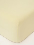 MK Lůžkoviny Jersey prostěradlo s elastanem Deluxe 120 × 200 cm – pastelově žlutá