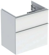 Geberit iCon - Umyvadlová skříňka 59x62x42 cm, 2 zásuvky, lesklá bílá 502.307.01.2