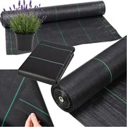 Černá agrotextilie proti plevelu 1 × 50 m, 70 g/m²