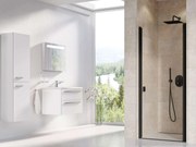 Ravak Chrome - Sprchové dveře CSD1-80, 80x195 cm, černá/čiré sklo 0QV40300Z1