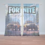 Sablio Záclony FORTNITE Off-road auta: 2ks 150x250cm