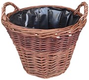HRADIL Proutěný obal na květináč kulatý s fólií průměr 30 cm