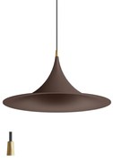 Linea LightCA025ADUEZZ Morgana, hnědé závěsné svítidlo se zlatým prvkem, 1x22W E27, průměr 47,8cm
