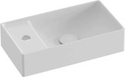 Ravak Veda 400 - Umývátko 40x22 cm, bez přepadu, otvor pro baterii, matná bílá XJX0E240002