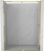 Mexen Exo, výklopné sprchové dveře 145 cm, čiré sklo, zlatá, 819-145-000-50-00
