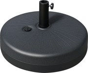 Stojan na deštníky Outsunny, 22 kg, kulatý základ deštníku, hmotnost deštníku, stojan pro tyče o průměru 38/48 mm, na balkon, terasu, zahradu, černý |