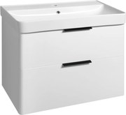 Aqualine Aqualine, DENEB umyvadlová skříňka 77,3x55x43,5cm, bílá mat, DN280