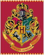 Deka coral fleece Harry Potter - motiv erb Hogwarts - nano coral 220 gr./m² - 120 x 150 cm