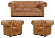 FN Sedací souprava Chesterfield Lord 3+1+1 kůže koňak
