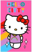 Dětský ručník Hello Kitty - motiv Rainbow - 100% bavlna - 30 x 50 cm