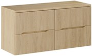Závěsná skříňka pod umyvadlo Nordic s deskou 120 cm dub cremona