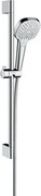 Hansgrohe Croma Select E, sprchová sada Multi EcoSmart 9 l/min se sprchovou tyčí 65 cm, bílá/chromová, HAN-26581400