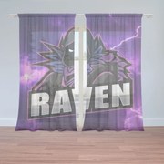 Sablio Záclony FORTNITE RAVEN Fialová bouře: 2ks 150x250cm