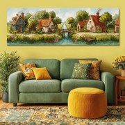 Obraz na plátně - Můstek v odpoledním tichu FeelHappy.cz Velikost obrazu (šířka x výška): 150 x 50 cm