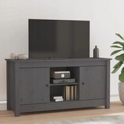 Fionshop 263596400 Tv skříňka šedá 103 x 36,5 x 52 cm masivní borové dřev