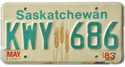 Kanadská SPZ Saskatchewan Wheat KWY-686