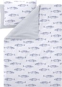 Livarno® Ložní povlečení Renforcé, 240 x 220 cm, 70 x 90 cm (ryby)