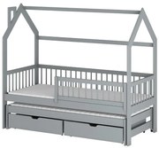 Posteľ Domček Papi 90x200 grey
