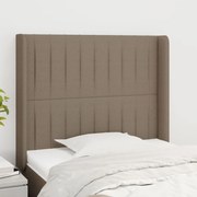 Čelo postele typu ušák taupe 103x16x118/128 cm textil 3119812