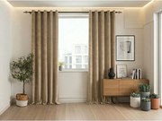 Zatemňovací závěs ELVIO VELVET 140x250 cm, béžový Zavěšení: Kovové kroužky