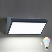 Brilagi-LED RGBW Venkovní nástěnné svítidlo TRIANGLE 1xE27/15W/230V antracitIP65