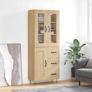 Skříň highboard dub sonoma 69,5 x 34 x 180 cm kompozitní dřevo 3198692