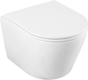 Laveo Nida Cycleon 2.0, závěsná WC mísa s toaletním sedátkem z duroplastu, Vortex splachování, bílá lesklá, LAV-VMN_609S