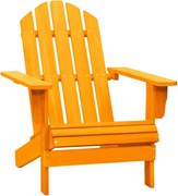 Zahradní Židle Adirondack Masivní Jedlové Dřevo orange