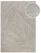 Šedý vlněný koberec Flair Rugs Lino Leaf, 120 x 170 cm