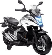Dětská elektrická motorka AIYAPLAY s MP3, USB, tréninkovými kolečky, hudbou a světlomety – Bílá motorka pro děti ve věku 3-6 let | Aosom
