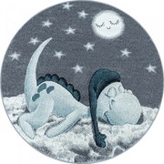 Ayyildiz, Dětský kusový koberec Bambi 840 blue kruh, 120x120 (průměr) kruh, modrá, dětský pokoj