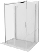 Mexen Omega-3S sprchový kout 3-stěnný, posuvný 100 x 80 cm, transparentní, chrom - 825-100-080-01-00-3S