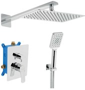 Novaservis Metalia 54 - Sprchový set s baterií pod omítku, s tělesem, 30x20 cm, 3 proudy, chrom SADA54051R,0