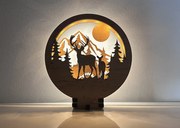 Li-Go "Jelen a laň" lampa 20x22cm provedení povrchu: dub světlý