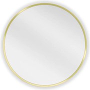 Mexen Loft, kulaté koupelnové zrcadlo 45 cm, barva rámu zlatá lesklá, 9850-045-045-000-50