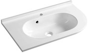 Sapho Pulse - Umyvadlo rohové 75x45 cm, s přepadem, otvor pro baterii, levé, bílá BM752