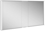 Keuco Royal Match - Zrcadlová skříňka s LED osvětlením, vestavná, 130x70x15 cm, stříbrný elox 12815171311