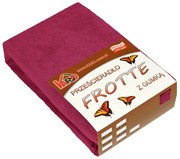 Froté prostěradlo s gumou 60x120 červená řepa 066 tloušťka 200g/m2 KARO